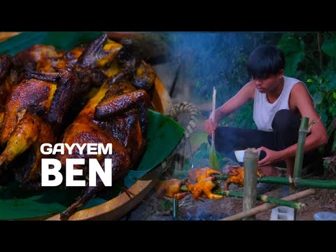 I grilled four native chickens for new year's eve and watched fireworks ...