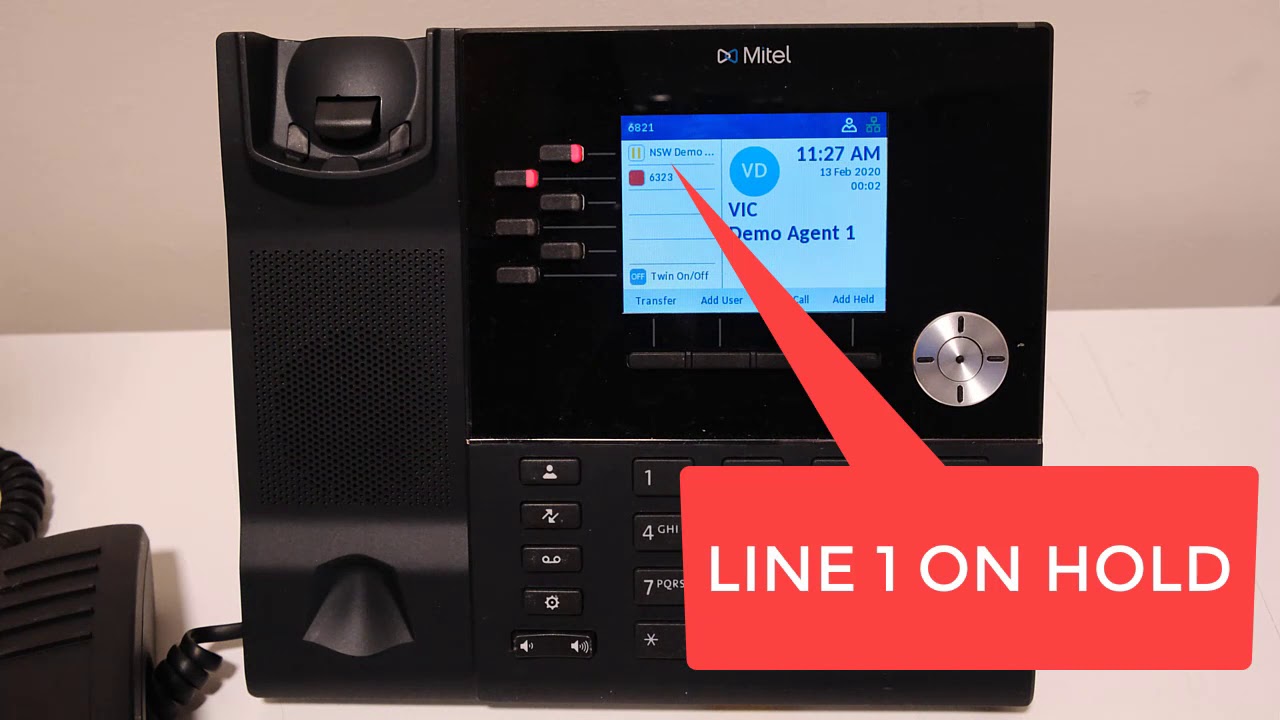 Mitel 6920 Handset - Multiple Line Keys - YouTube