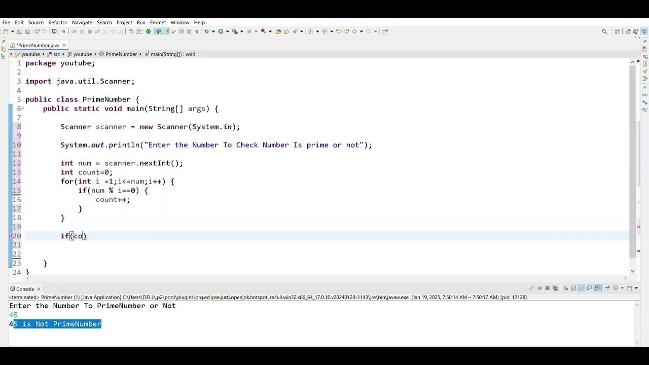 Find The Number Is Prime Number or Not - YouTube