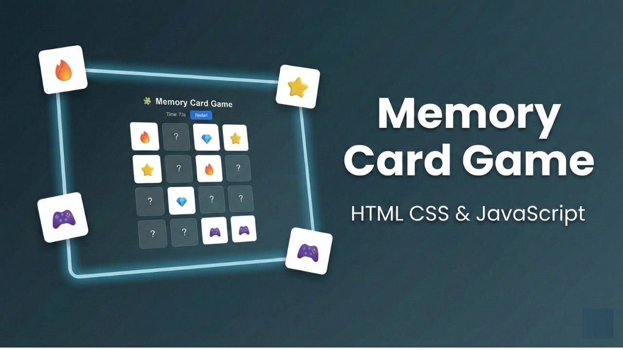 Build a Memory Card Game with HTML, CSS & JavaScript | Full Interactive ...
