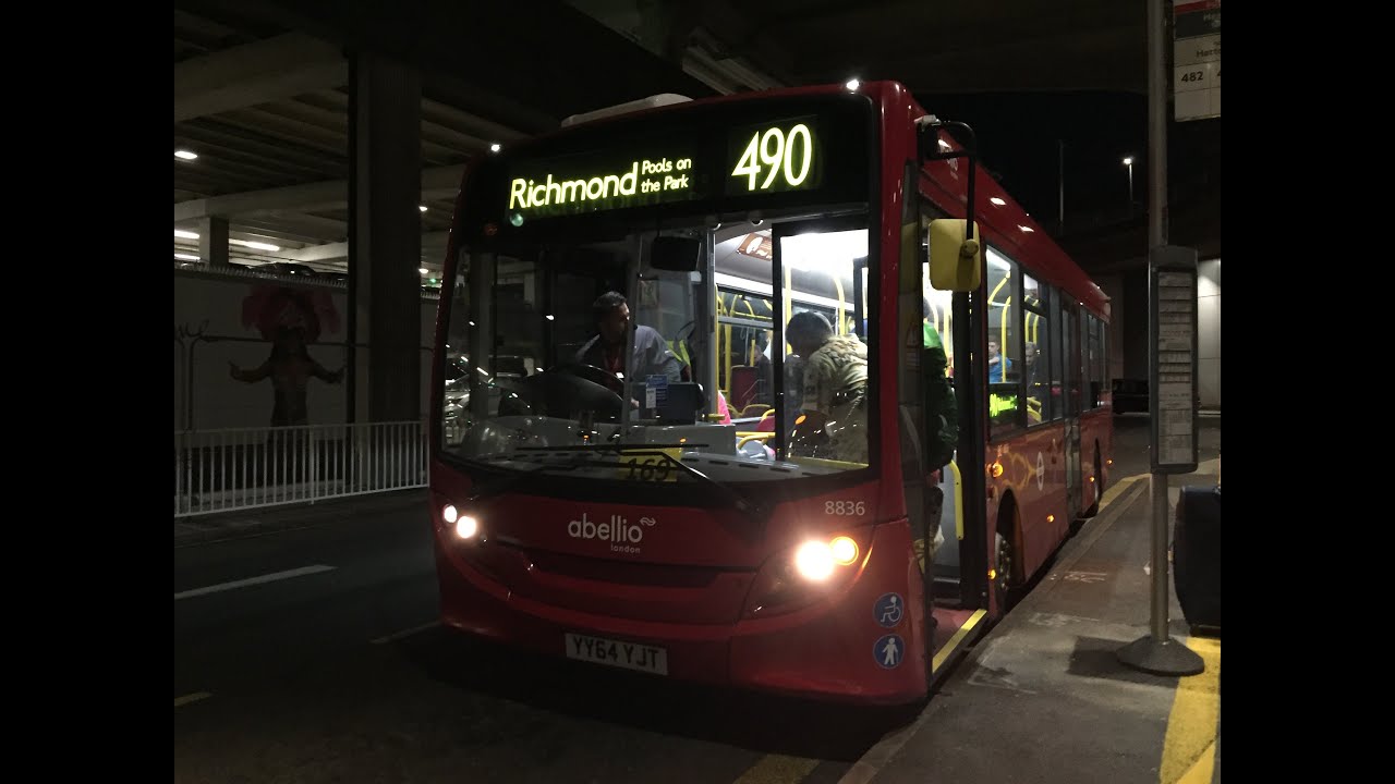 Journey on route 490 - Abellio London 8836 (YY64YJT) - YouTube