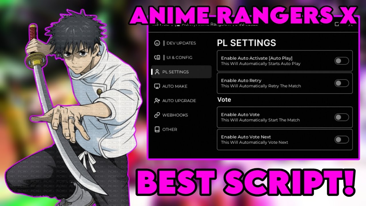 ANIME RANGERS X SCRIPT | AUTO PLAY, AUTO REPLAY, AUTO UPGRADE ALL UNITS ...