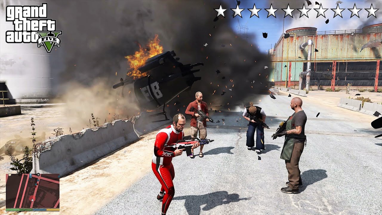 GTA 5 - Trevor, Chef, Ron And Wade’s Ten Star Escape From PALMER-TAYLOR ...