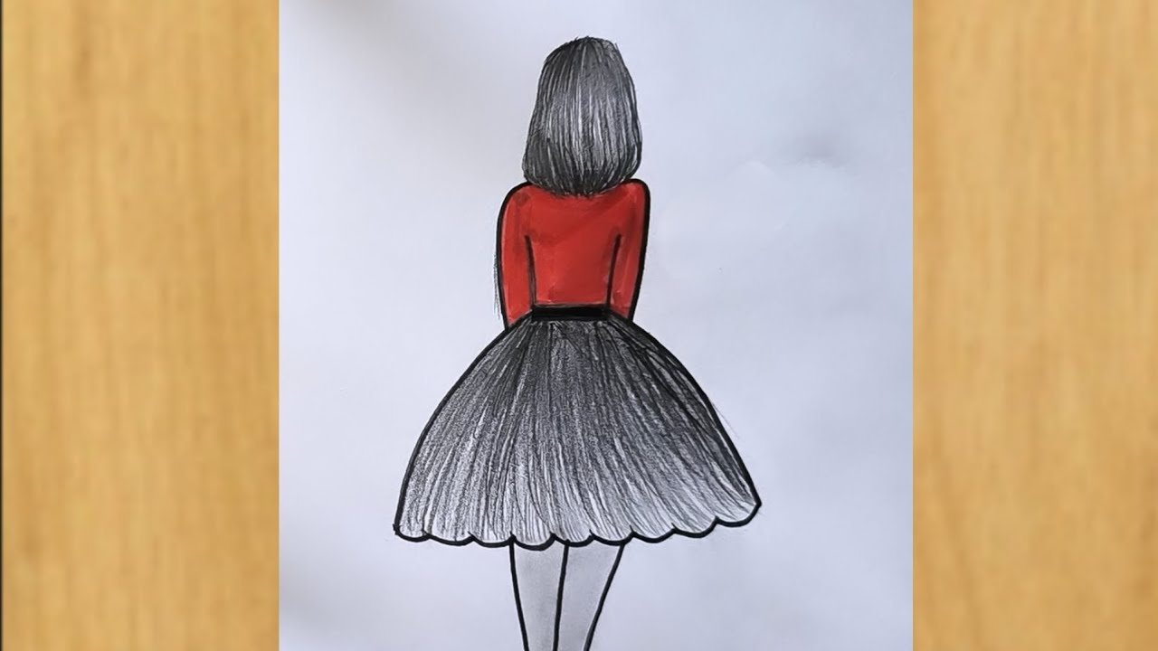 Very Easy Girl Drawing | Girl Drawing Step By Step | Pencil Drawing ...