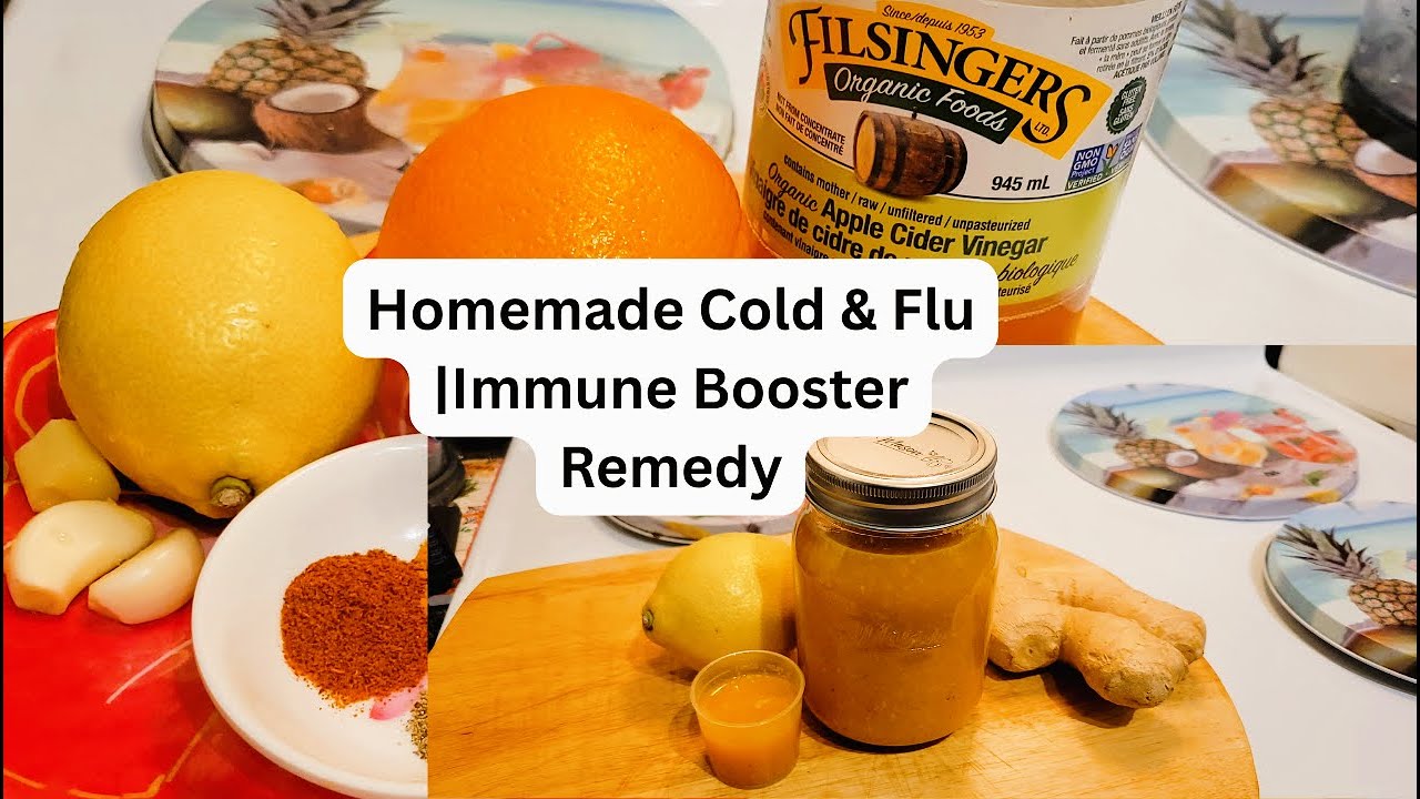 Cold & Flu Remedy| Immune System Booster Shot #homemade #health - YouTube