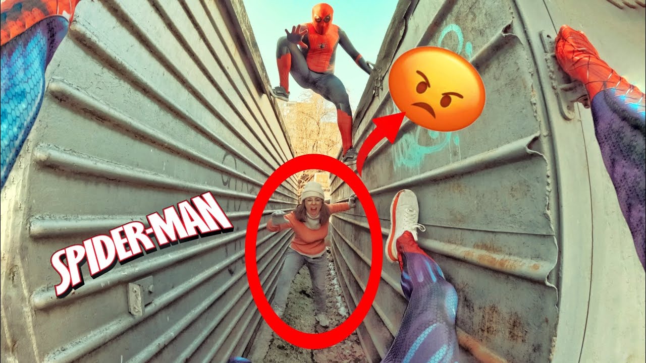 SPIDER-MAN TWINS ESCAPING ANGRY MOM (Funny Parkour POV Comedy) - YouTube