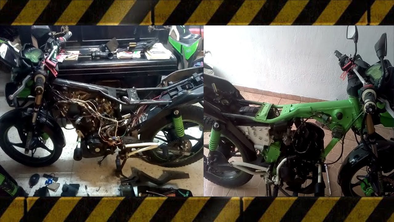 Pintado chasis de moto. (MUY FACIL) - YouTube