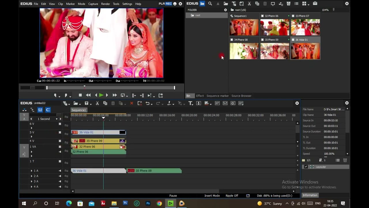 Edius X Animation & Timecode,Composition New Presets Color Grading | By:- Vivek Film #8115671264 ...