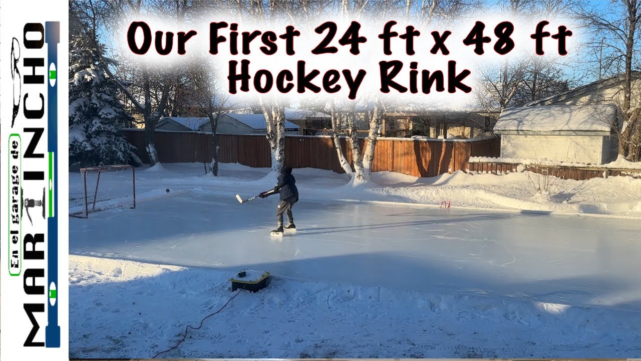 Building our DIY Hockey rink - YouTube