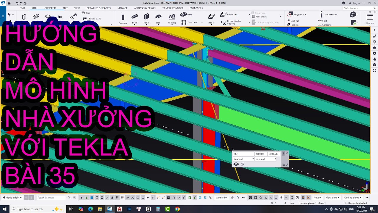 Tekla Structures - Hướng dẫn mô hình nhà xưởng cơ bản bằng Tekla ...