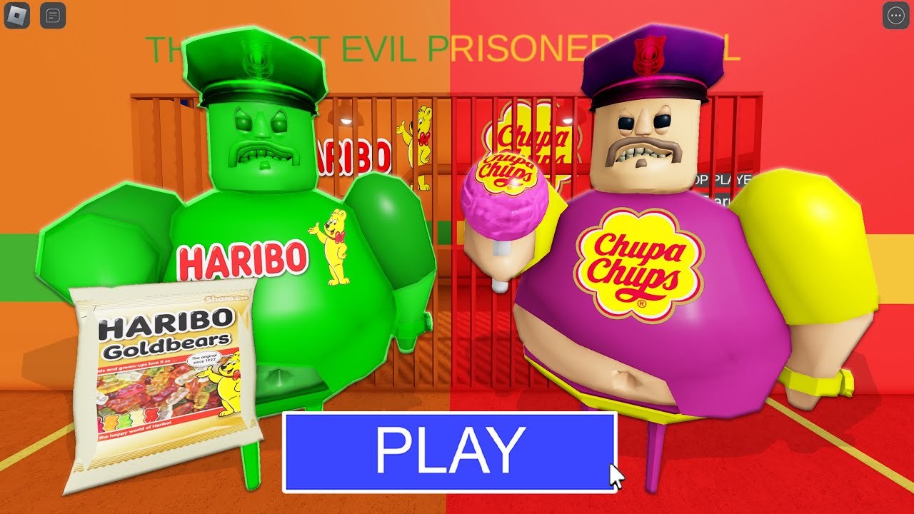 HARIBO BARRY Vs CHUPA-CHUPS BARRY in BARRY'S PRISON RUN! New Scary Obby ...