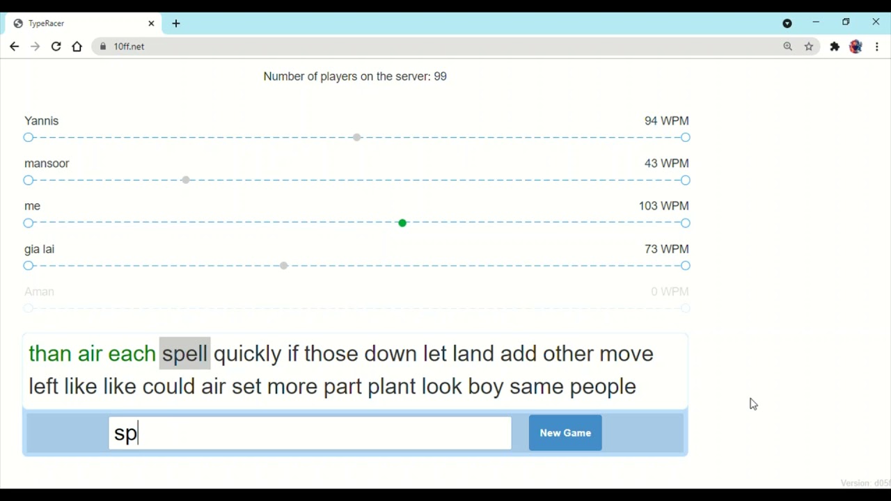 10ff.net | typing race | typing | 97 wpm - YouTube