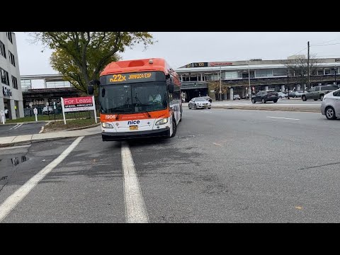 NICE Bus: 2015 New Flyer Xcelsior CNG 1906 on the n22X - YouTube
