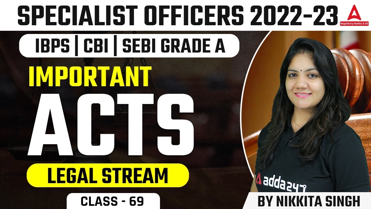 Specialist Officer 2022-23 | Law Officer | Legal Stream Acts | IBPS ...