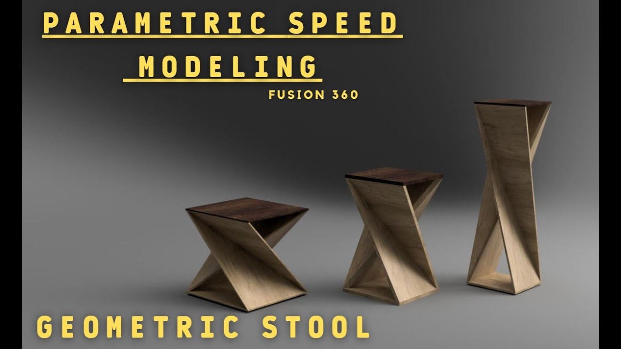 Geometric stool - parametric speed modeling. - YouTube