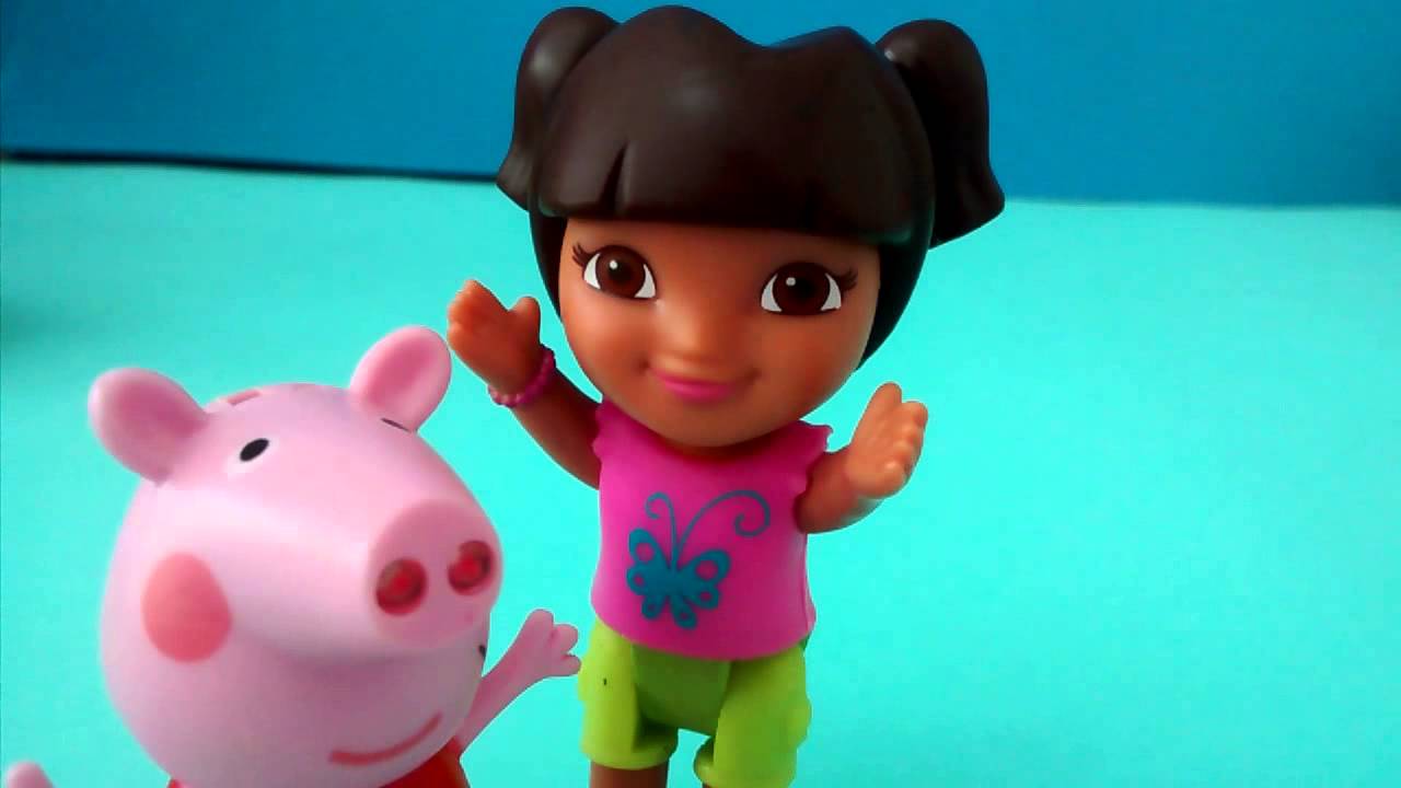Dora Aventureira e Peppa Pig - A Caça do ovo surpresa - YouTube
