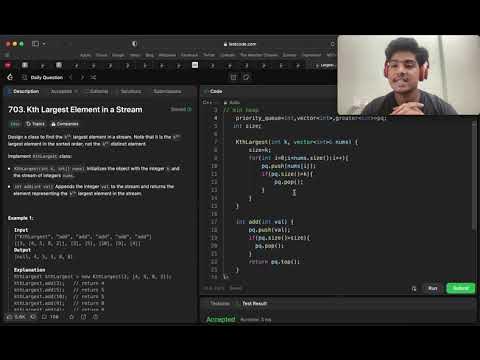 Kth Largest Element in a Stream | Leetcode 703 | Heap|Brute To Optimal - YouTube
