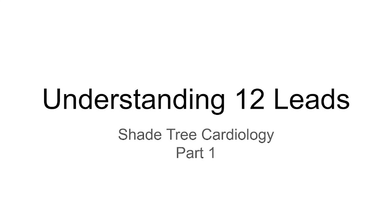 Understanding 12 Leads 1 - YouTube