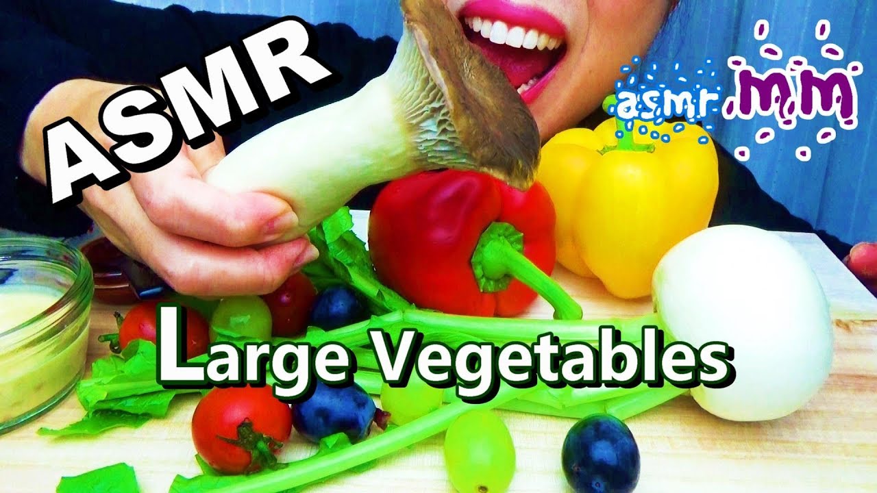 ASMR Vegetables!Large&fresh (subtitles) 咀嚼音 野菜 eating sounds mukbang 蔬菜 ...