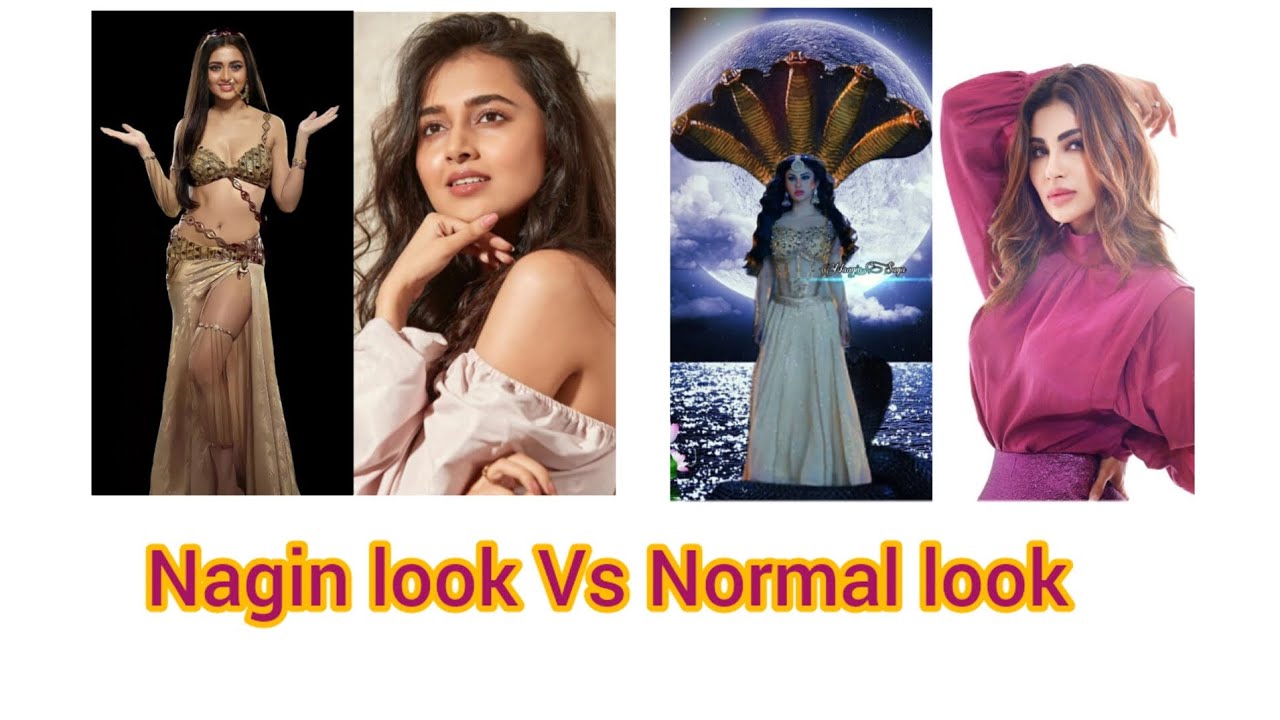 Nagin Look ️ V/s Normal look II Nagin Actresses 🐍🐍 - YouTube