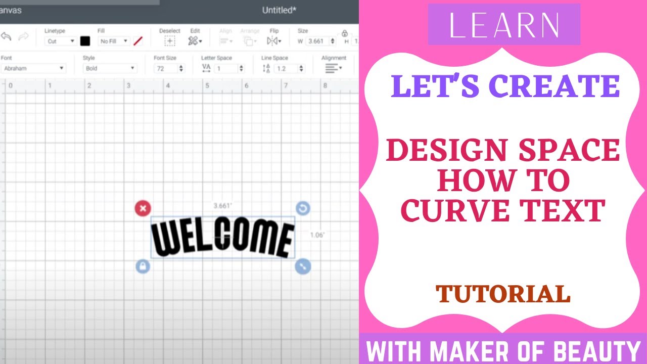 Design Space - How To Curve Text - YouTube