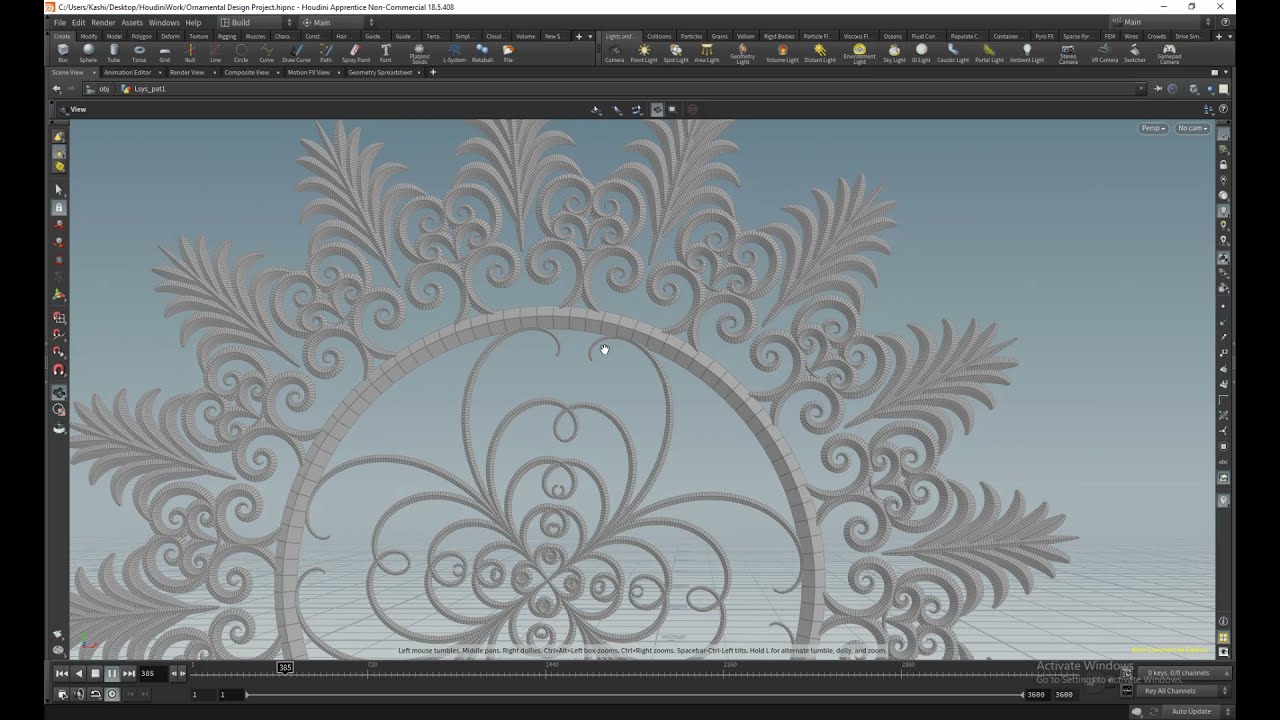 Procedural Modelling || Complex Ornamental Design In Houdini || SideFX ...