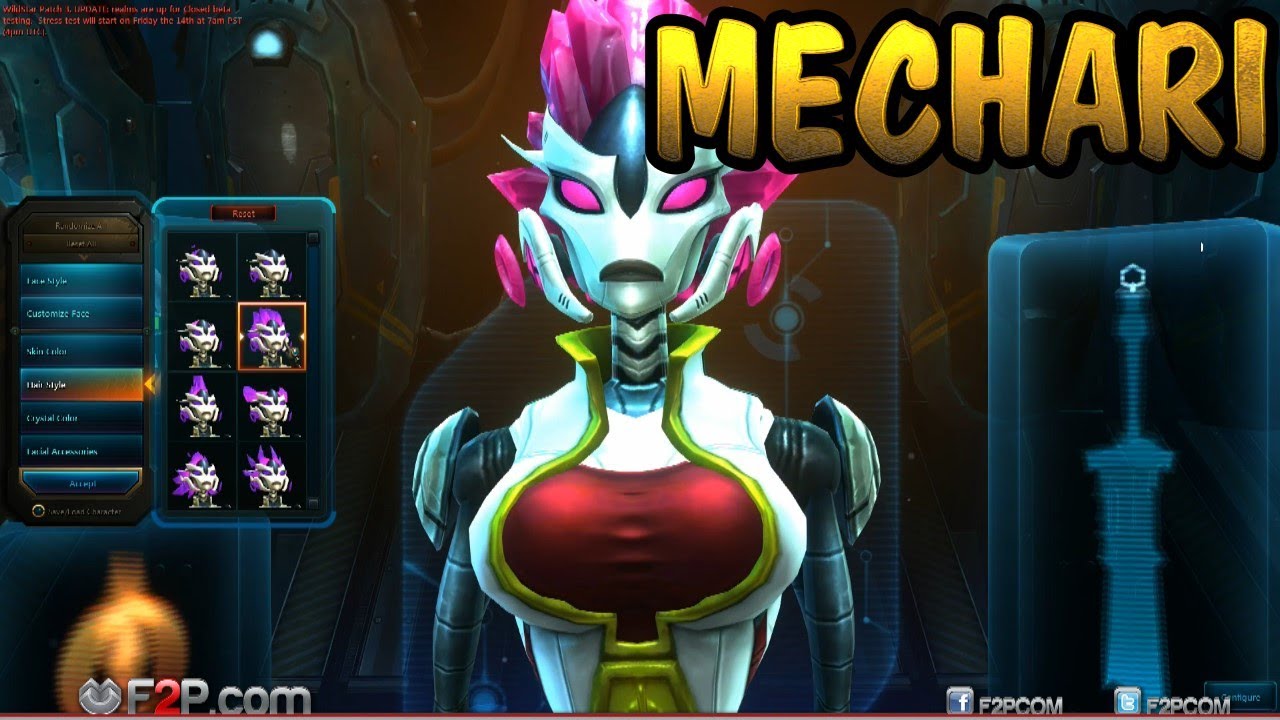 WildStar Mechari Character Customization - Closed Beta - YouTube