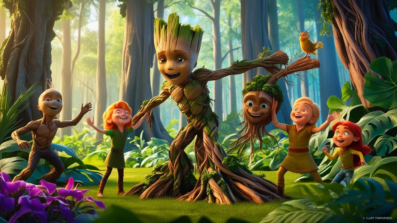 Groot vs. The Root Eater | Groot Save The Jungle From Root Eater - YouTube