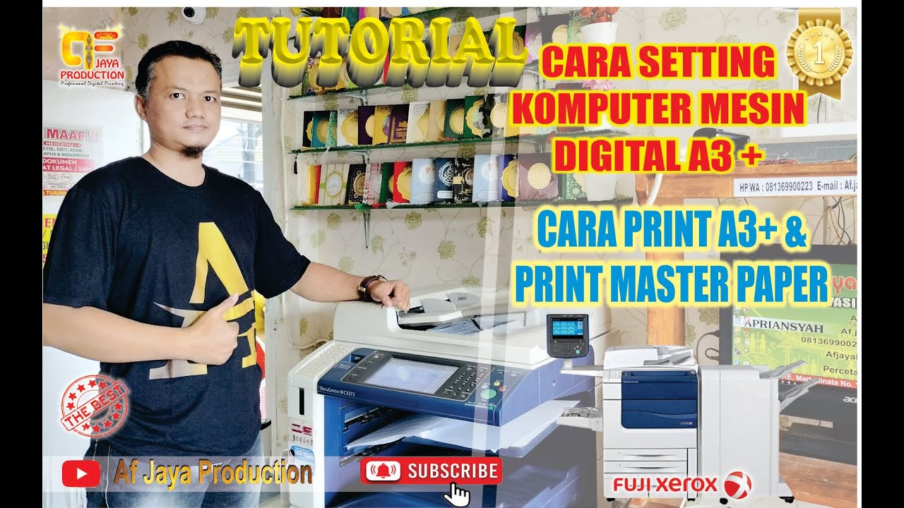 CARA SETTING MESIN A3 DAN MENGOPERASIKAN CETAK KERTAS MASTER PAPER ...