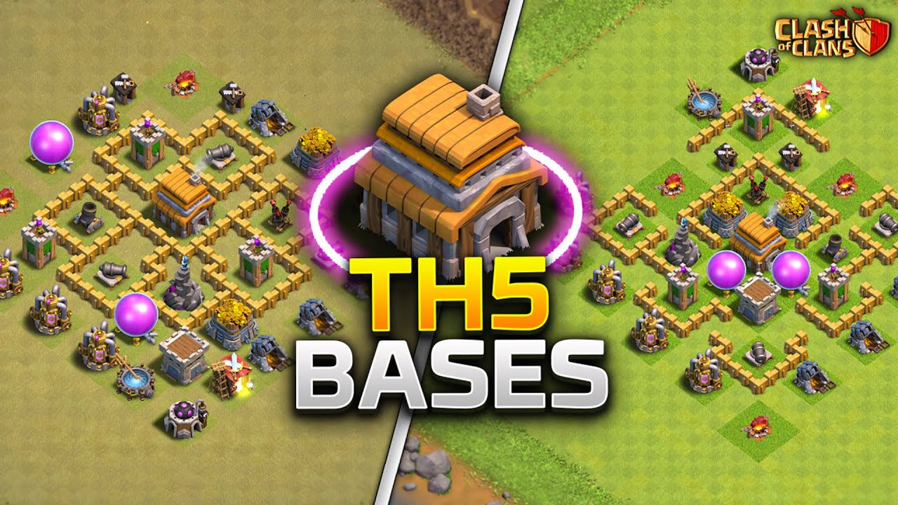 NEW BEST TH5 Base Layouts 2025! + link | Clash Of Clans - YouTube