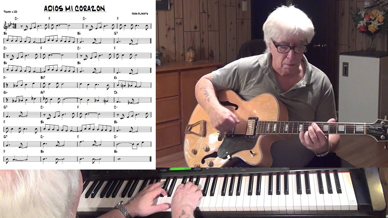 ADIOS MI CORAZON - Jazz guitar & piano cover ( Herb Alpert's ) - YouTube
