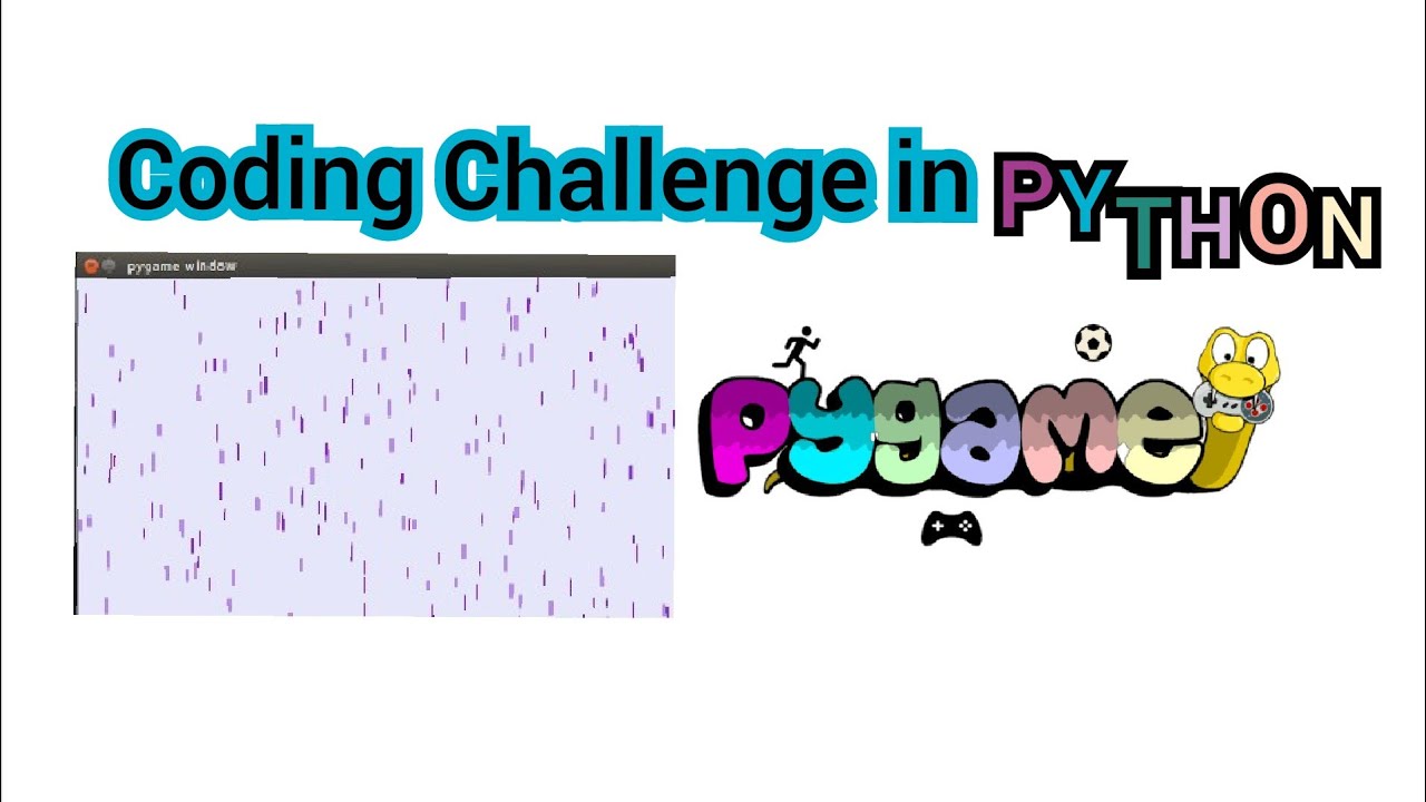 CodingChallengeinPython 紫の雨に挑戦 Python プログラミング #1 - YouTube