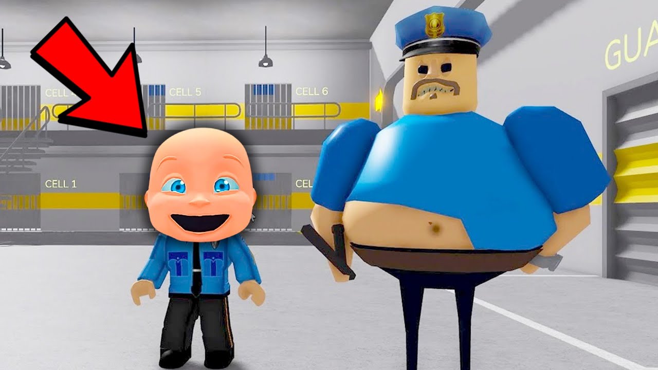 Baby Escapes from BARRY'S PRISON RUN! And BECAME a BARRY COP - YouTube
