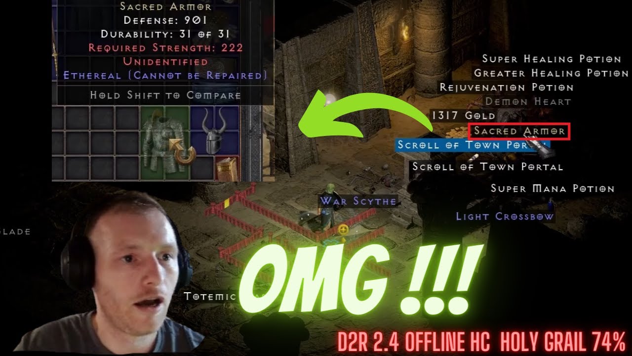Templar's Might Eth id reaction - Holy Grail Hardcore 74% Diablo 2 ...