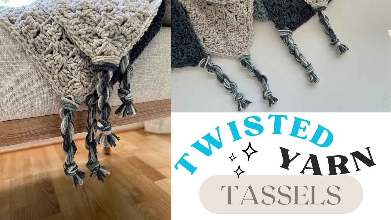How to Make Twisted Yarn Tassels for Crochet Projects - YouTube