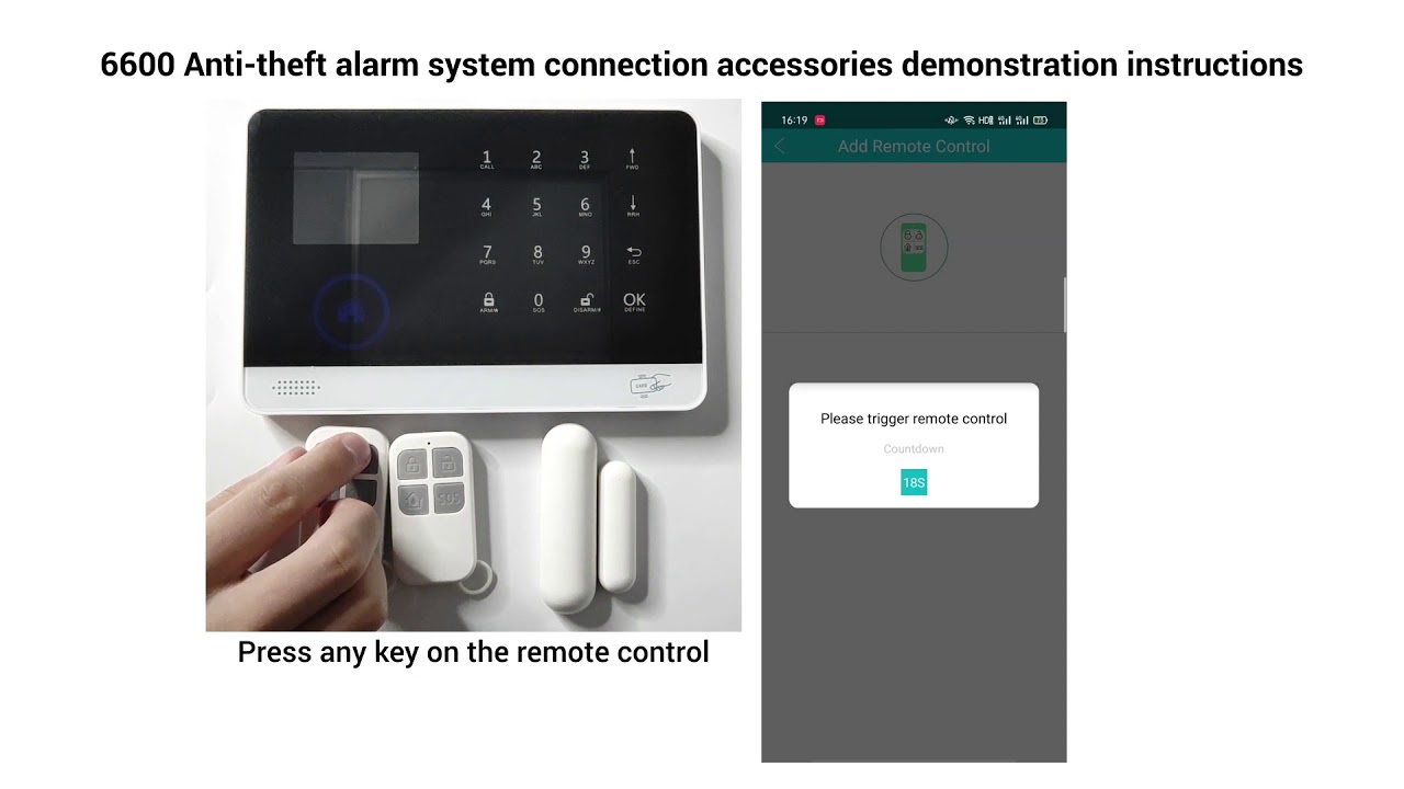 Anti-theft alarm system 6600 Smart Life App operation demonstration ...