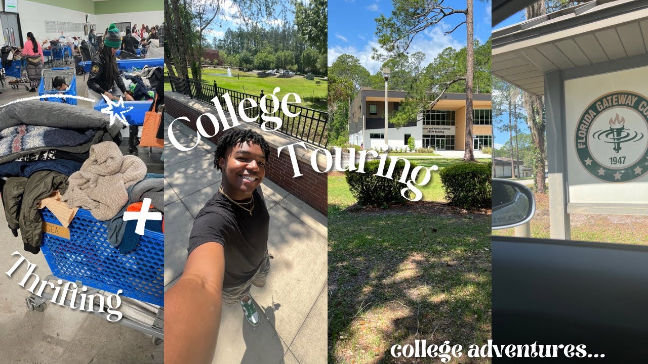 College Adventures: Toured my first campus + thrift with me - YouTube