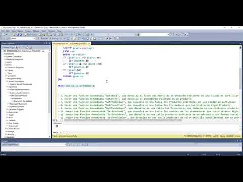 CLASE 8 Programacion de Funciones en Transact SQL Parte I - YouTube