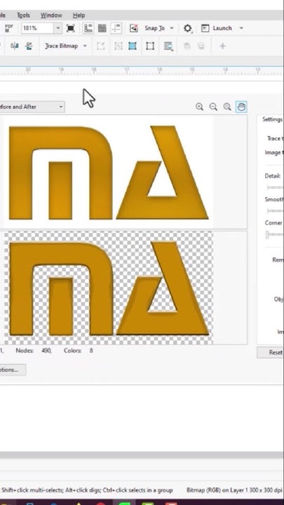 Cara Merubah logo Bitmap Menjadi Vector dengan CorelDraw #tutorial # ...