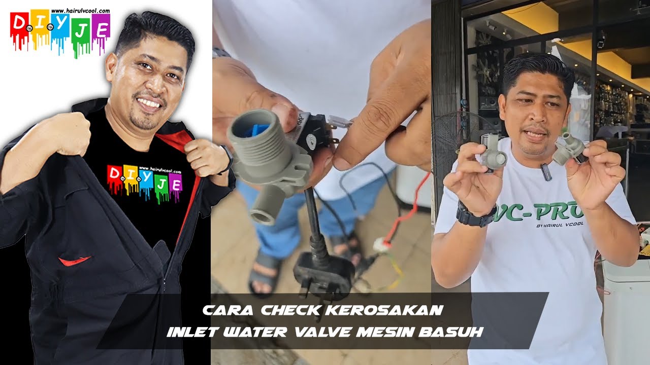 Cara check kerosakan inlet water valve mesin basuh - YouTube