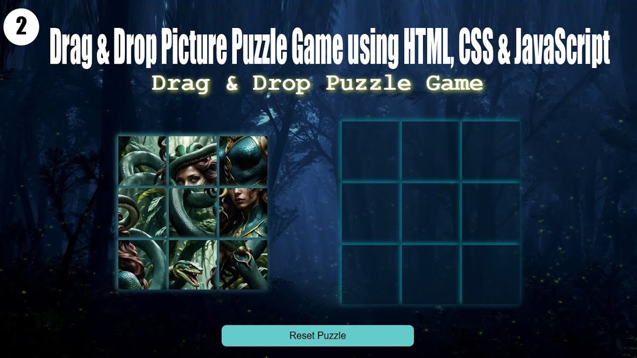 Drag & Drop Picture Puzzle Game using HTML, CSS & JavaScript | Fun Image Shuffle Project - YouTube
