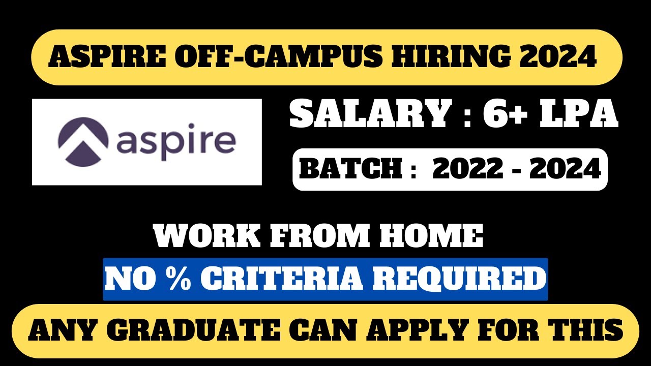 ASPIRE OFF-CAMPUS HIRING DRIVE | ANY GRADUATE CAN APPLY | MUST APPLY ...
