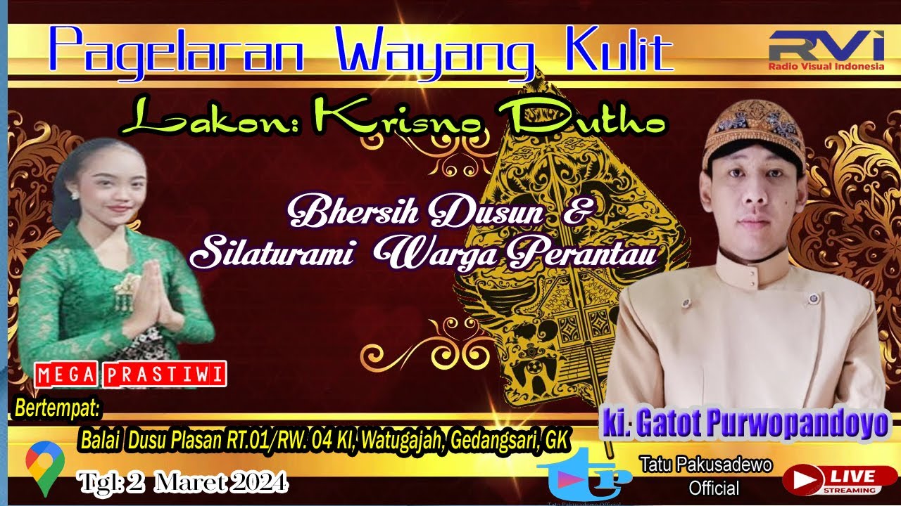 Live//Pagelaran Wayang Kulit Lakon: Krisno Dutho Dalang: ki. Gatot ...