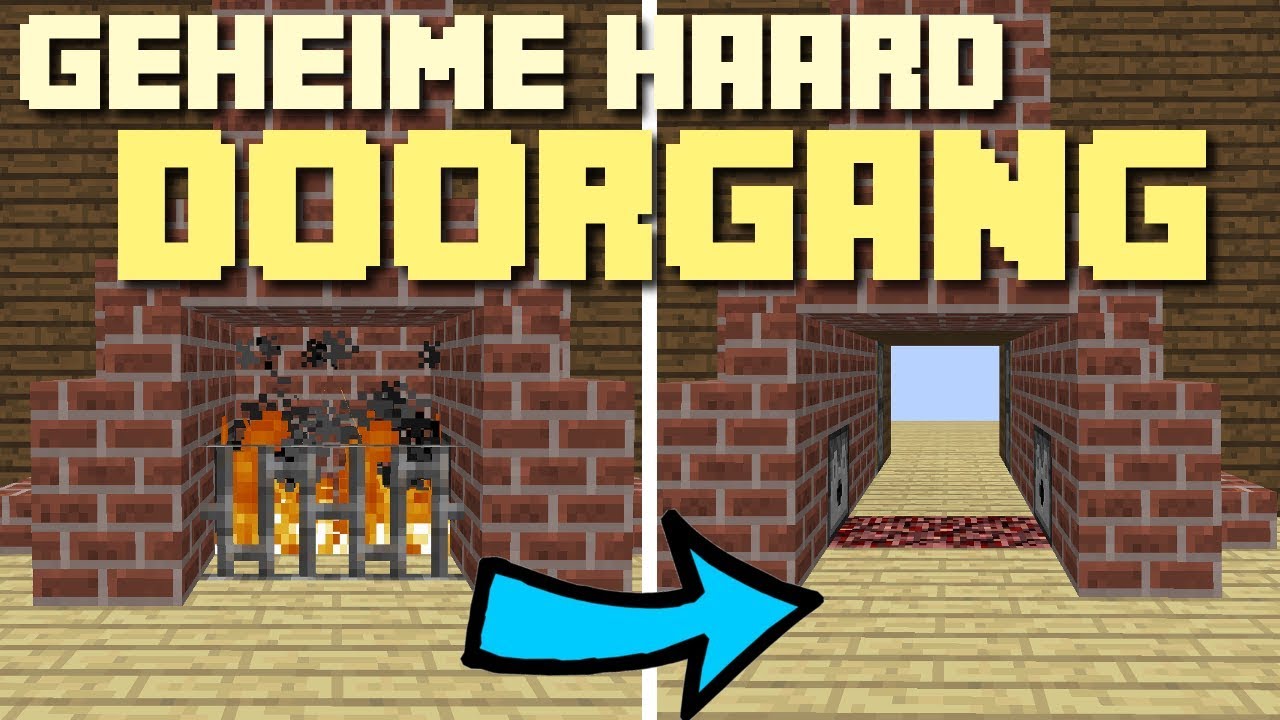 Minecraft: Geheime Haard Doorgang (Redstone) - YouTube