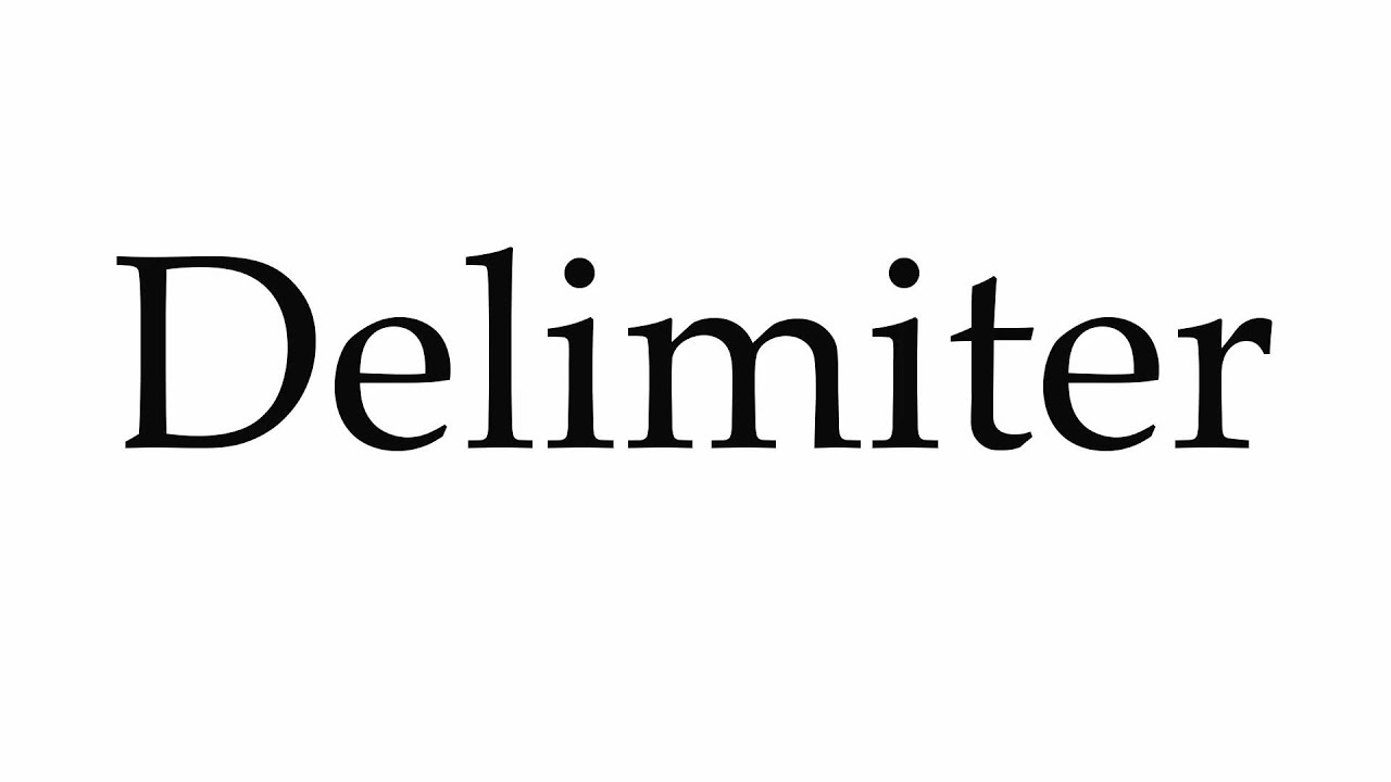 How to Pronounce Delimiter - YouTube
