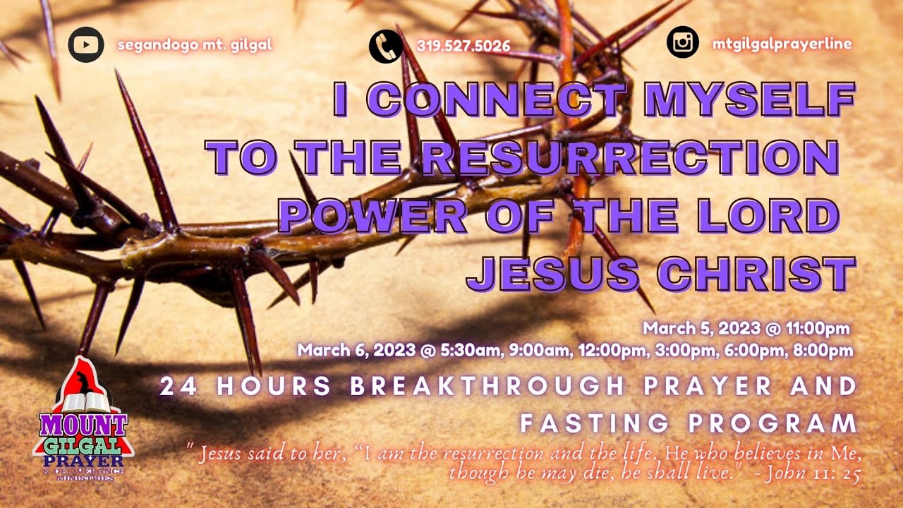 I CONNECT MYSELF TO THE RESURRECTION POWER OF THE LORD JESUS CHRIST ...
