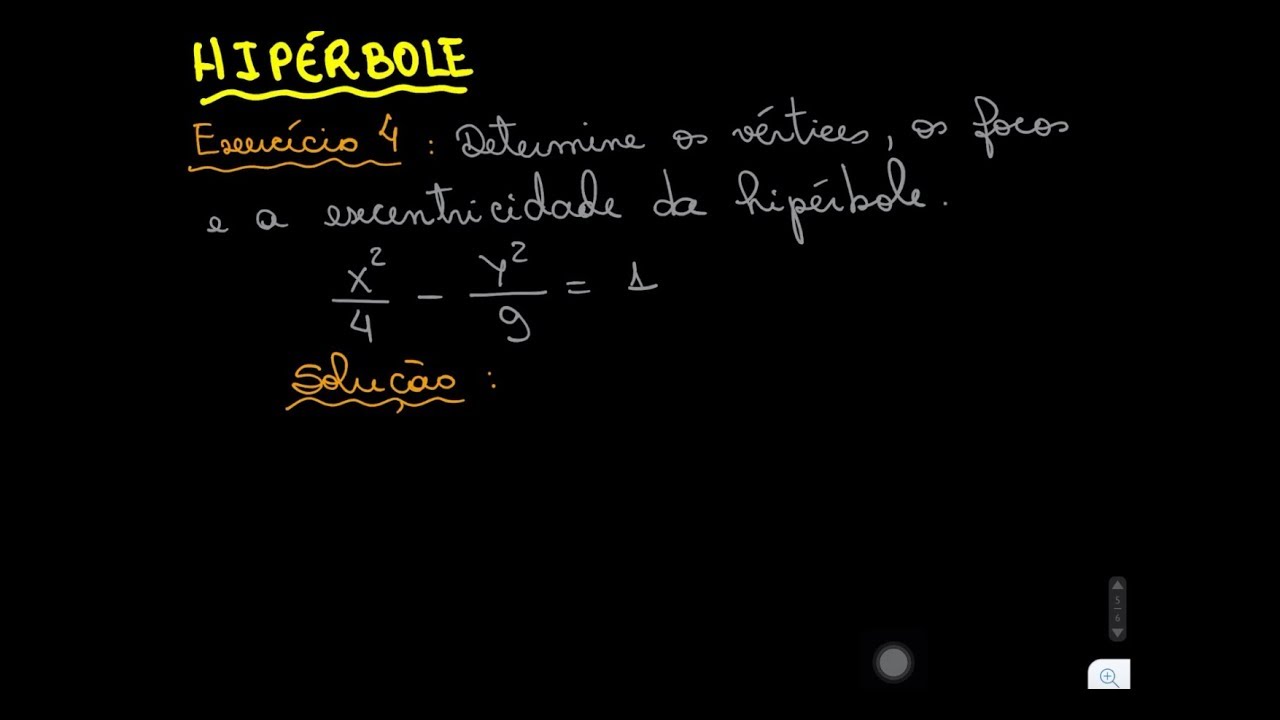 Geometria Analítica. Hipérbole: exercício 4. - YouTube