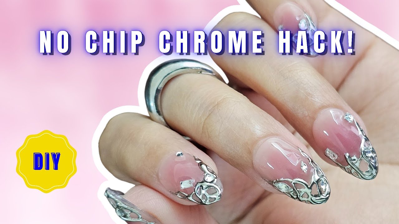 The Secret to Chrome Press-on Nails That Don't Chip | How to Make Press ...