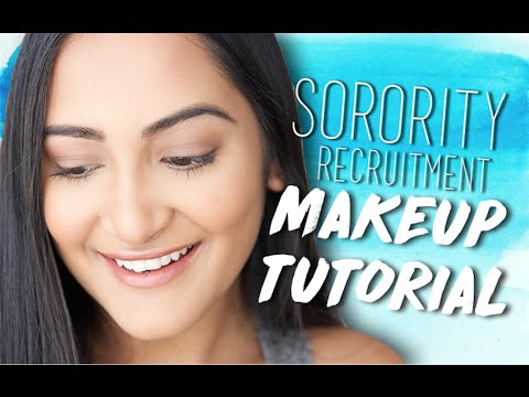 Basic Sorority Recruitment Makeup + Pref Night Look #HowToSorority ...