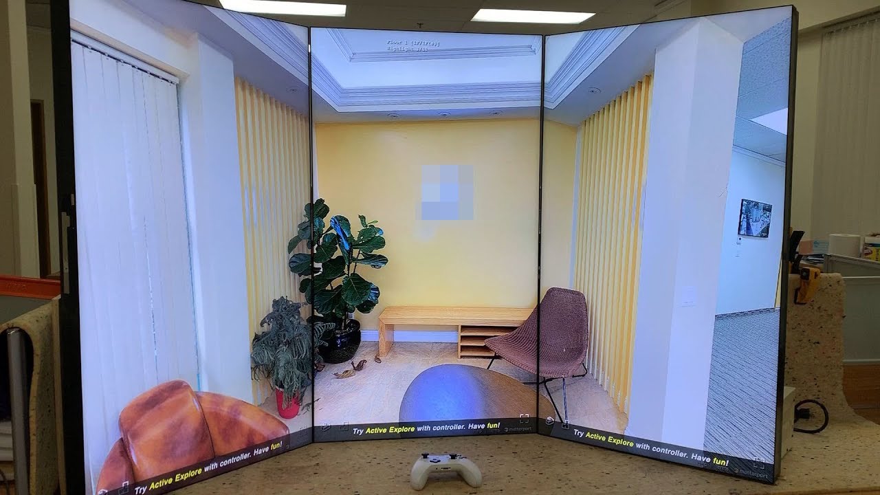 Super Reception - Teleportal with 3 frameless LCD screens - YouTube